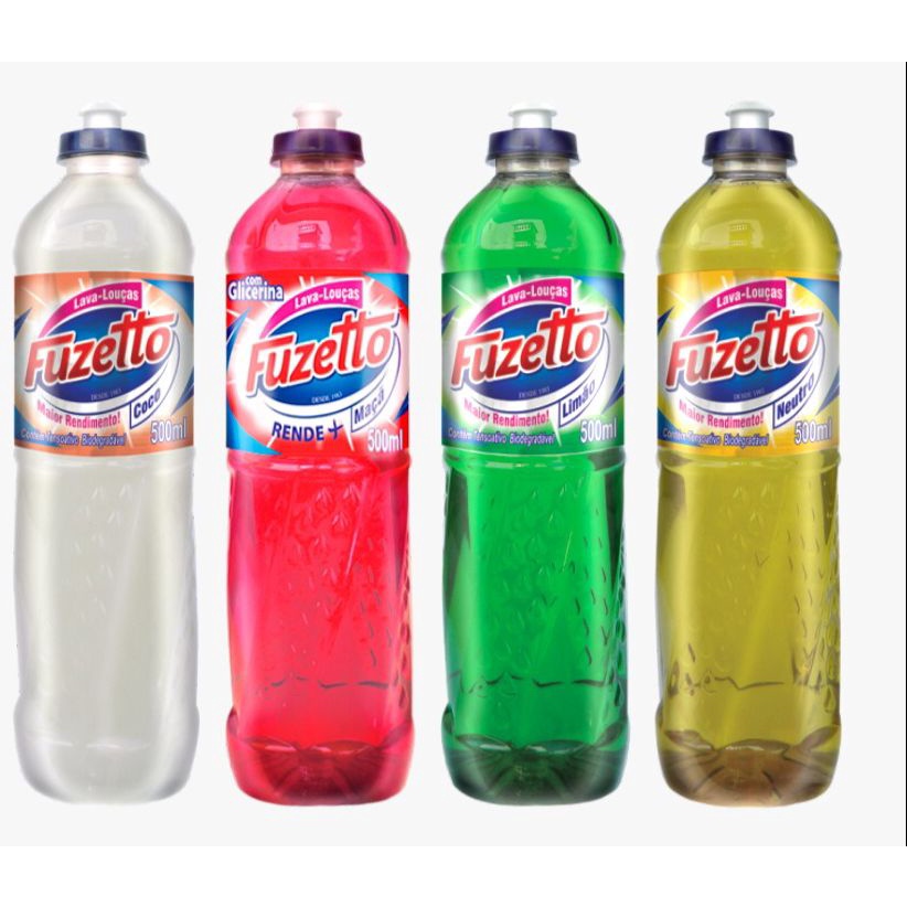 Detergente Fuzetto CAIXA 24x500ml | Shopee Brasil