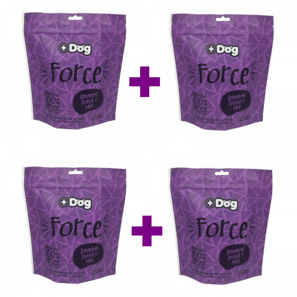 Kit c/ 4 Biscoitos Mais Dog Force 150g | Shopee Brasil