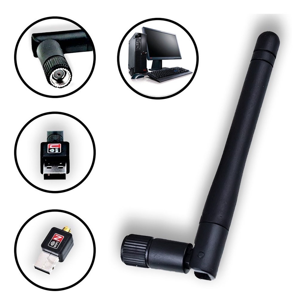 Adaptador 1200mbps Antena Receptor Wi-fi Wireless Computador | Shopee ...