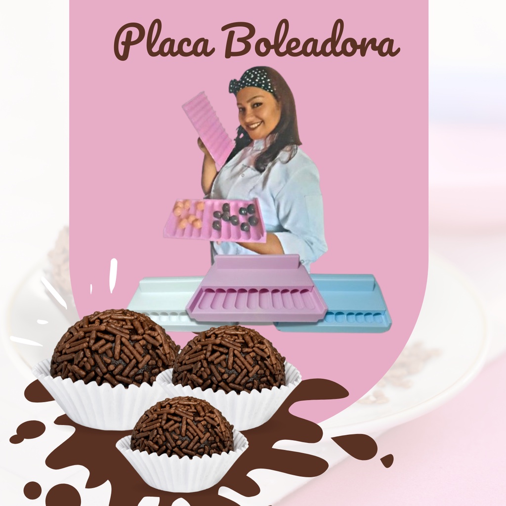 Boleadora De Doces Cortador, Placa de Bolear, Enrolador de Brigadeiro ...