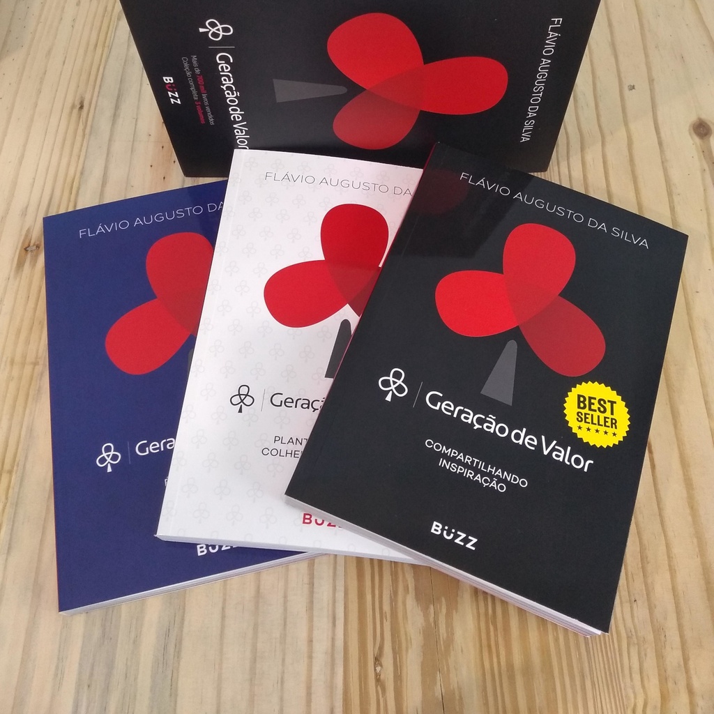 Box Livros Geração de Valor 3 Volumes + Pôster - Flávio Augusto Da ...