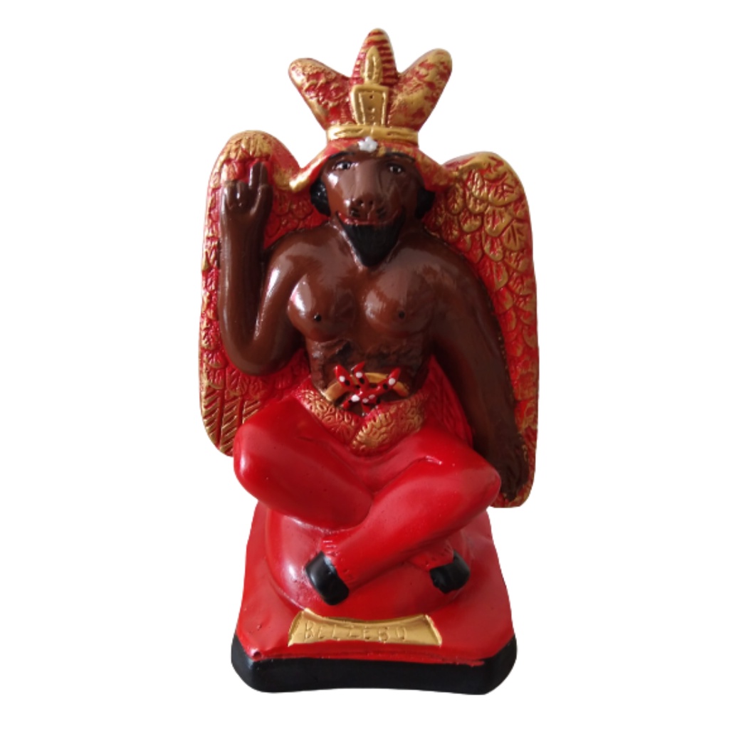 Imagem Exu Belzebu 20cm gesso umbanda candomblé | Shopee Brasil