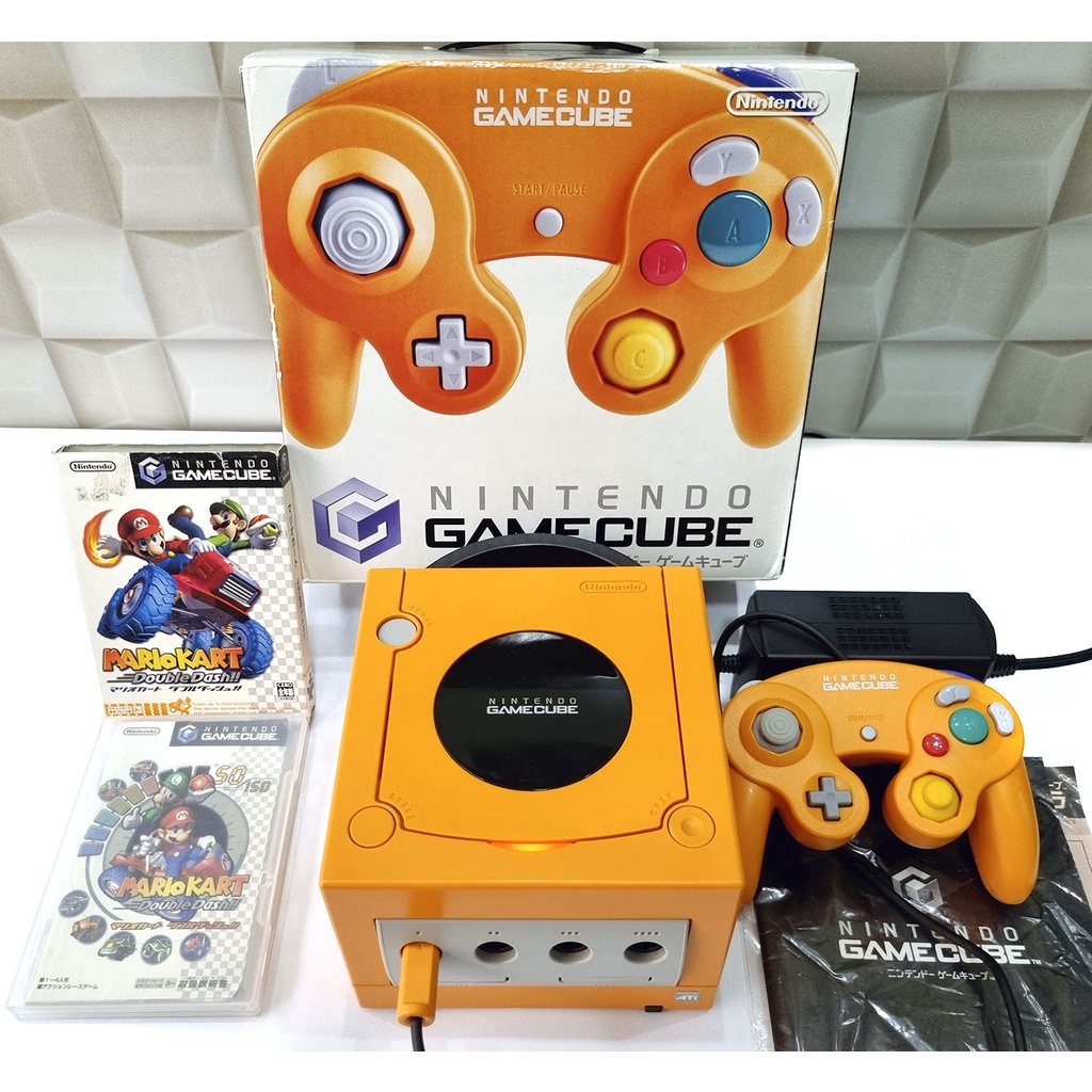 Nintendo GameCube Laranja + Mario Kart Double Dash | Shopee Brasil