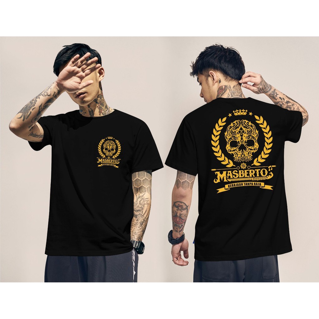 Camiseta Básica Algodão Masberto KingDom Caveira Unissex | Shopee Brasil