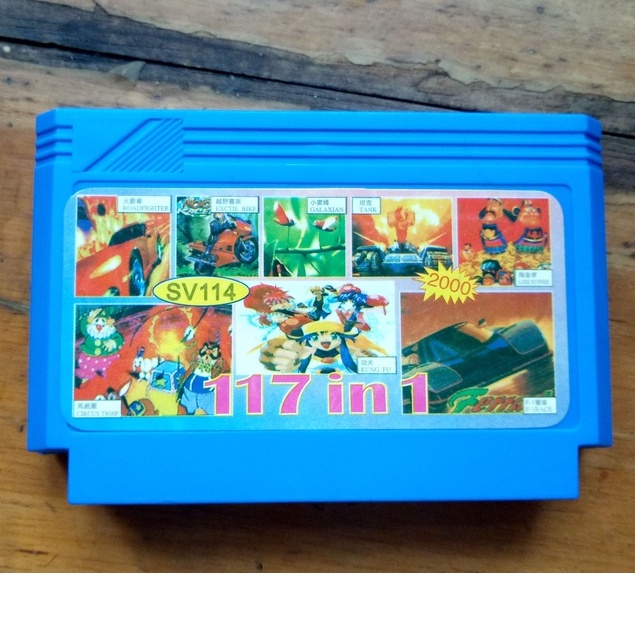 Cartucho 117 in 1 - dynavision/polystation/nes 8 bits 60 pinos | Shopee Brasil