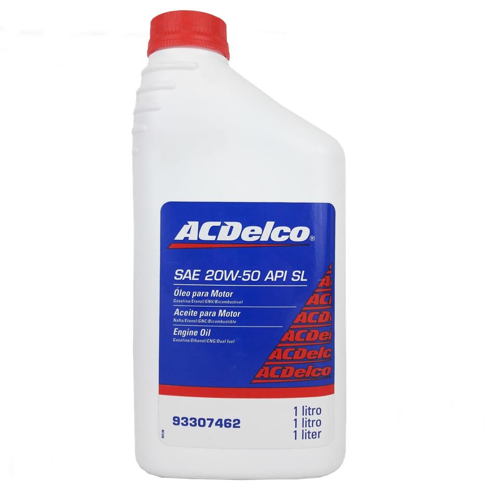 Óleo Lubrificante do Motor ACDelco SAE 20W50 API SL Mineral 1L | Shopee ...