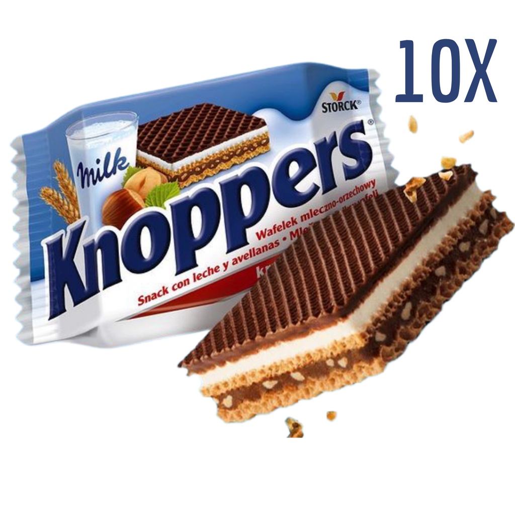 Combo 10 Unidades Knoppers Crispy Importado Da Alemanha | Shopee Brasil