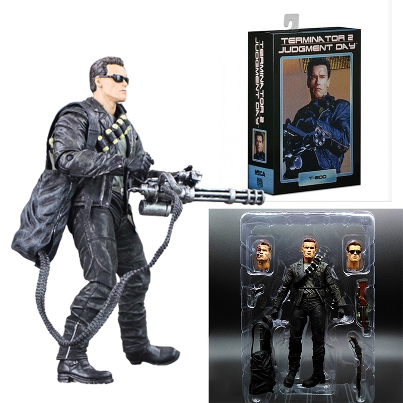 Figura Ação NECA Terminator 2 Juiz Dia T-800 Ultimate Arnold Modelo Toy ...