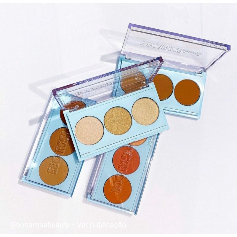 Kit Contorno, Blush e Iluminador Boca Rosa Beauty | Shopee Brasil