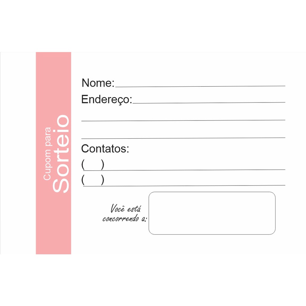 KIT Bloco Cupom para Sorteio Urna | Shopee Brasil