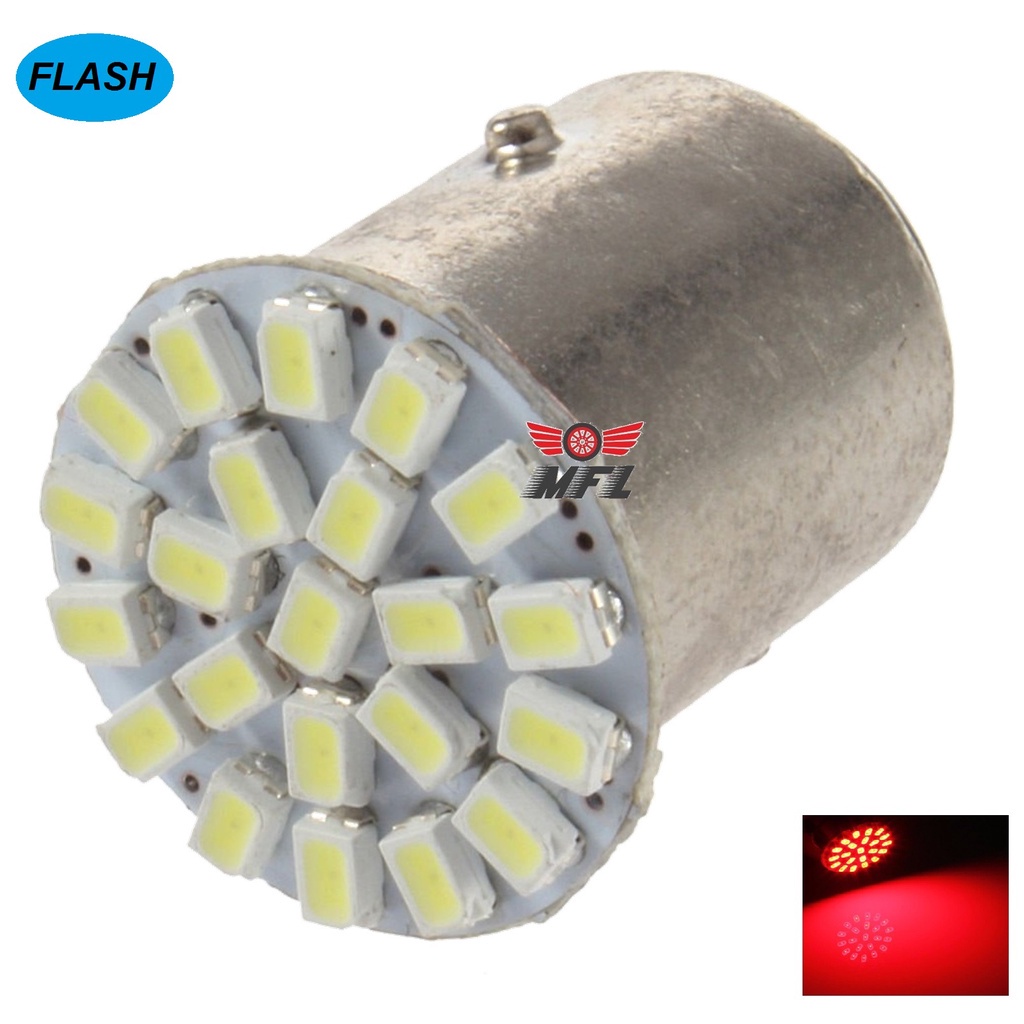 Kit 10 Lampada 22 Led Flash Strobo Bay15d 2 Polo P21/5w 1157 1034 ...