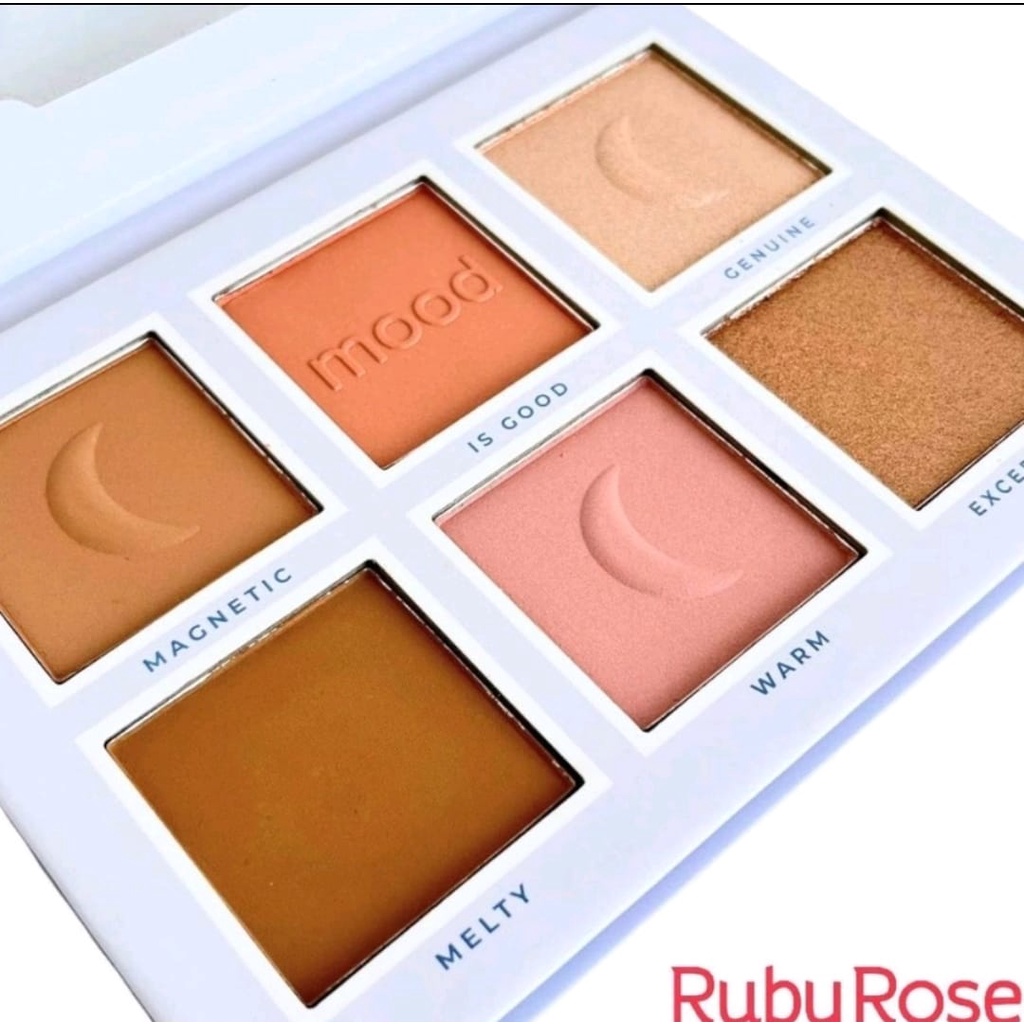 Paleta Po Blush e Iluminador Feels Mood Ruby Rose | Shopee Brasil