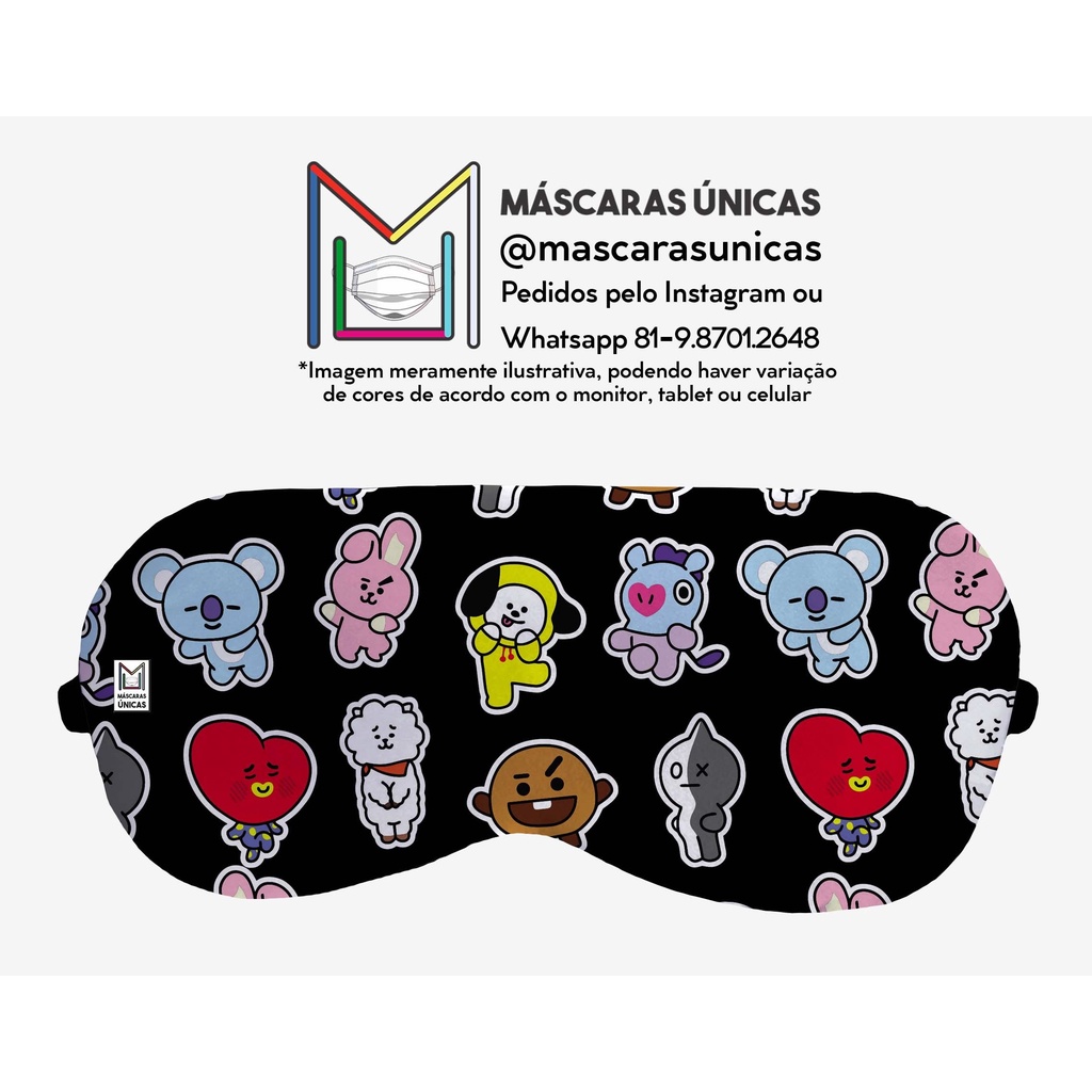 Máscara para Dormir / Descansar / Sleep Mask / Tapa Olho estampado com ...