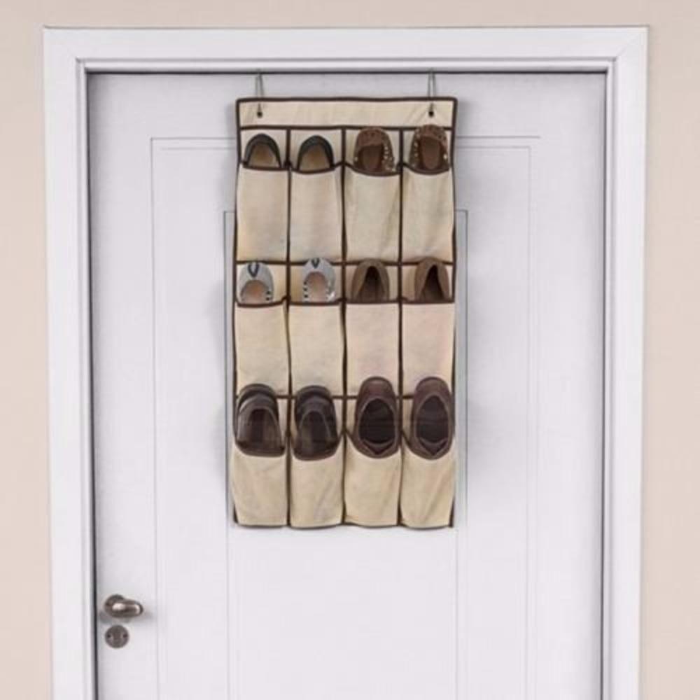 Sapateira Vertical Flexivel De Porta 12 Nichos Armario Organizador ...