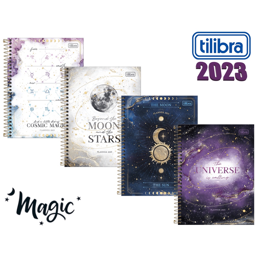 Agenda Planner Espiral Magic 2023 M7 Tilibra 17,7 X 24 CM a Escolha | Shopee Brasil