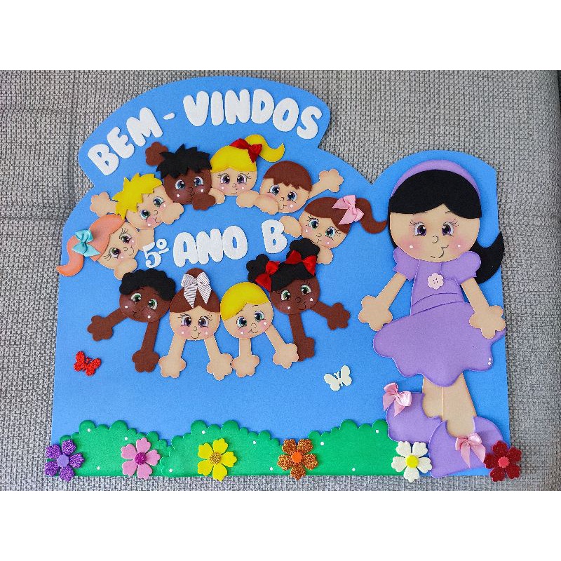 Painel bem vindos professora em Eva. | Shopee Brasil