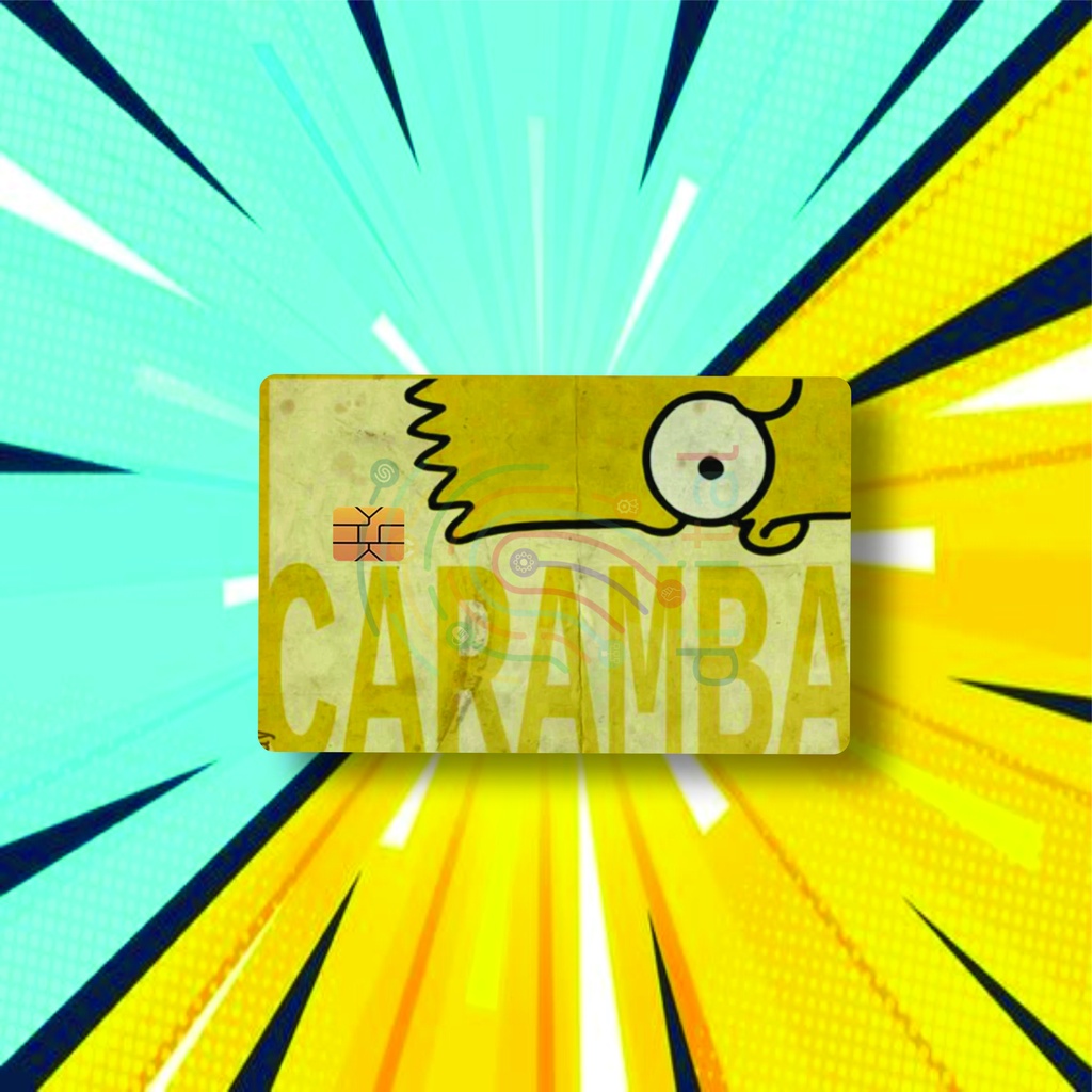 Adesivo Para Cartão de Crédito E Debito Skin Película Bart Caramba ...