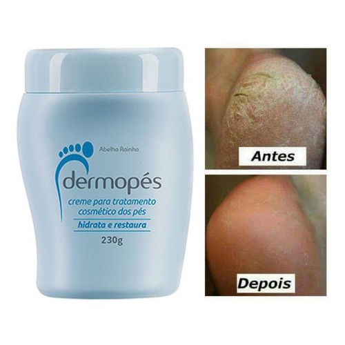Dermopés – Creme para os pés -Castanha-do-Pará hidrata e restaura os Pés com Rachadura - Abelha ...