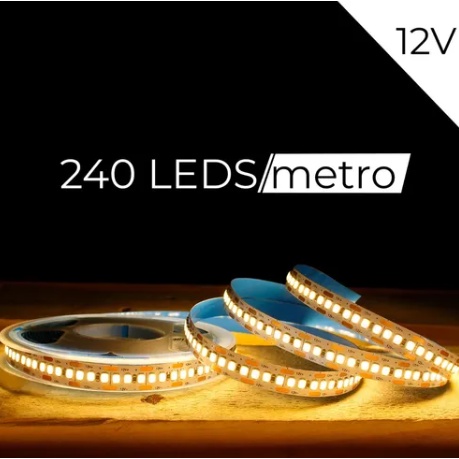 Fita Led 2835 Rolo 5m 12v 18w/m Ip20 240 Leds/m - 1200 Leds Branco Quente / Branco Frio / Branco ...