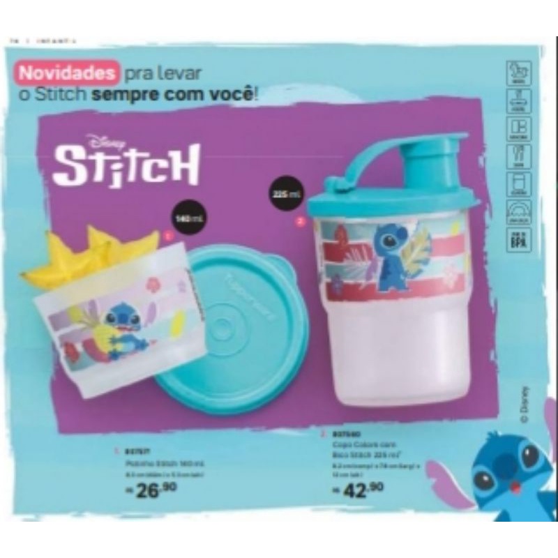 Kit Infantil Stitch 2 peças Tupperware | Shopee Brasil