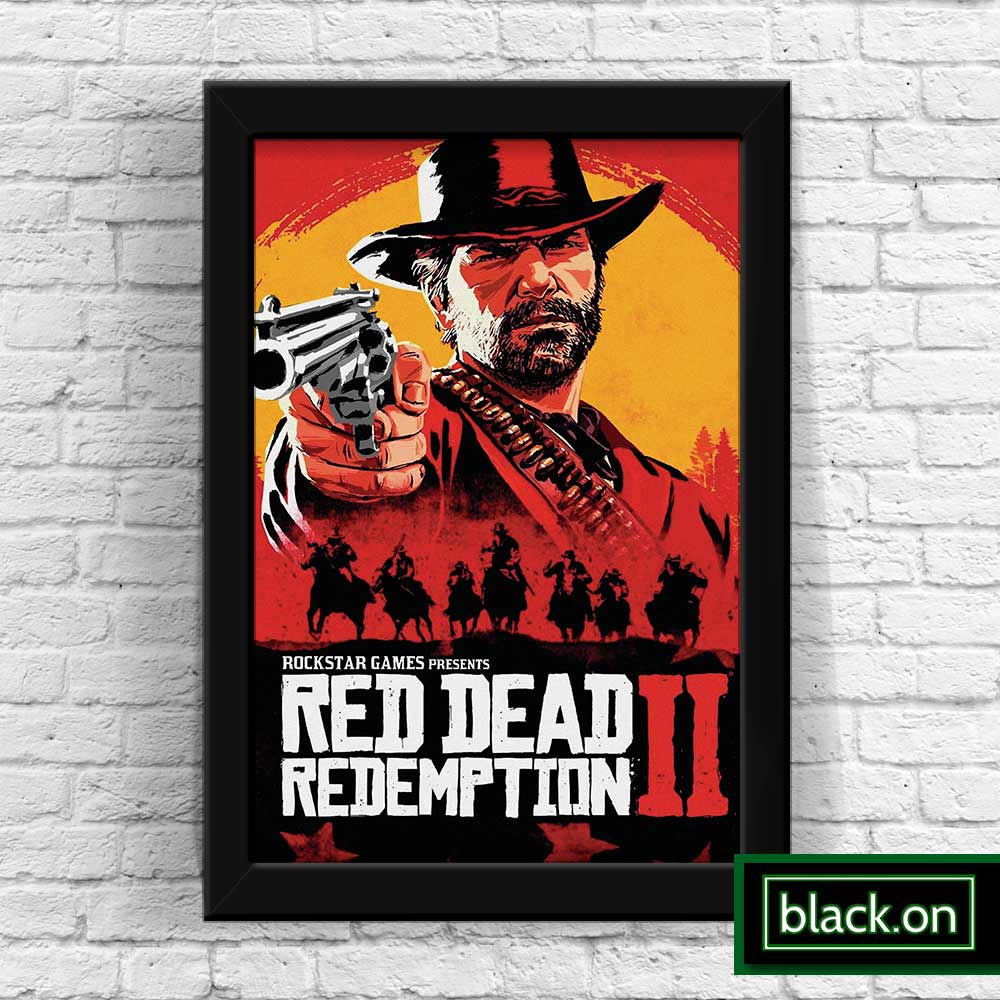Quadro Com Moldura Poster Decorativo Game Geek Jogo Red Dead Redemption ...