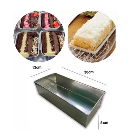 Forma Bolo Retangular Super Fatia 30 X 13 X 8 Cm Aluminio Qualidade ...