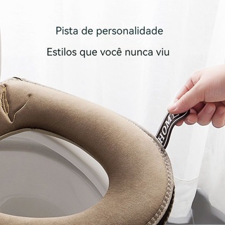 Assento Sanitário De Pelúcia De Velcro Tipo Anti-Embaçamento Frio À ...