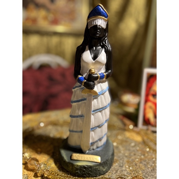 Imagem Orixá Logunan Do Tempo Escultura Estátua 26 Cm | Shopee Brasil