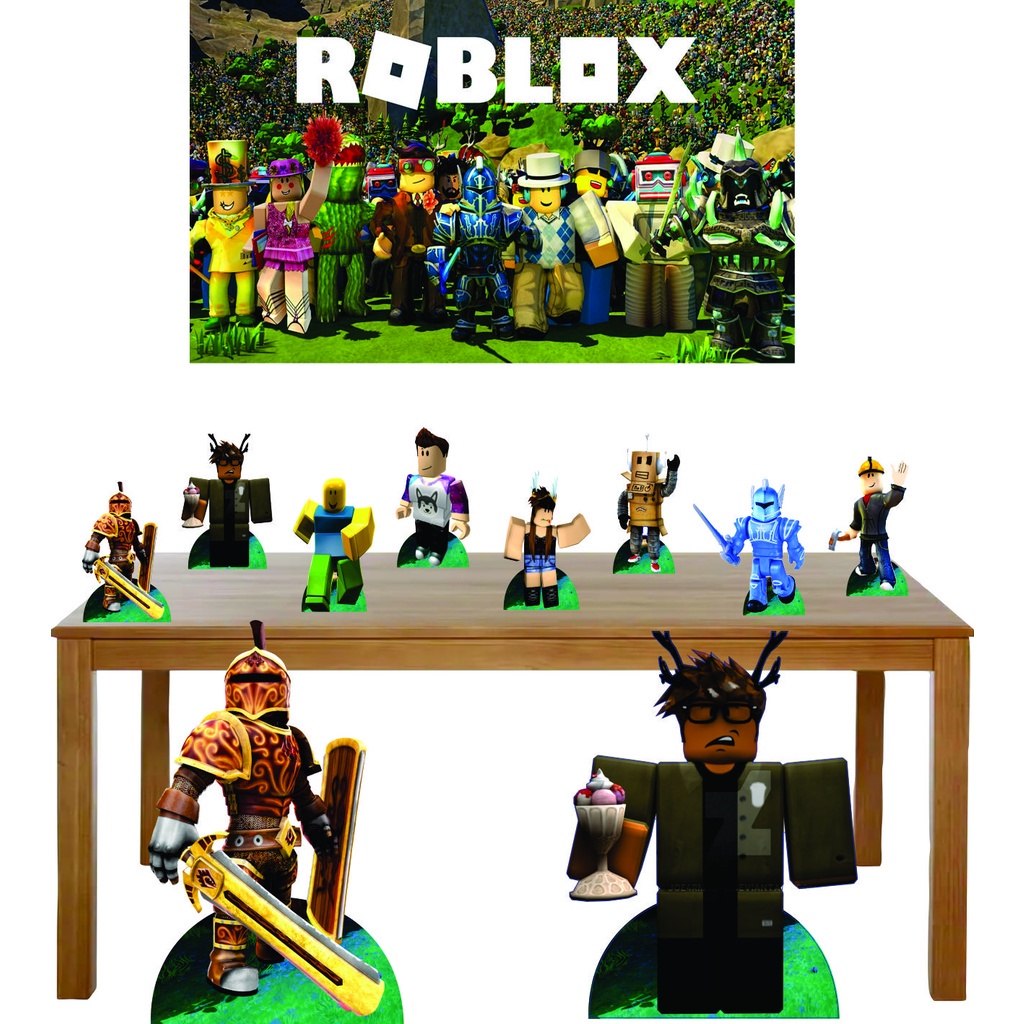 Kit Totens - Display ROBLOX - Display para chão e mesa + painel ...