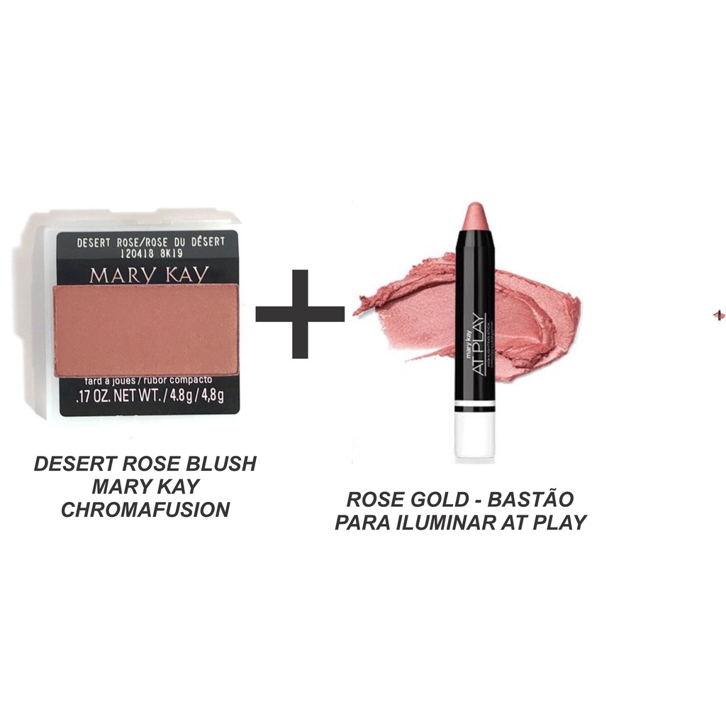 Kit Blush ChromaFusion - Desert Rose 4,8g + Bastão para Iluminar At ...