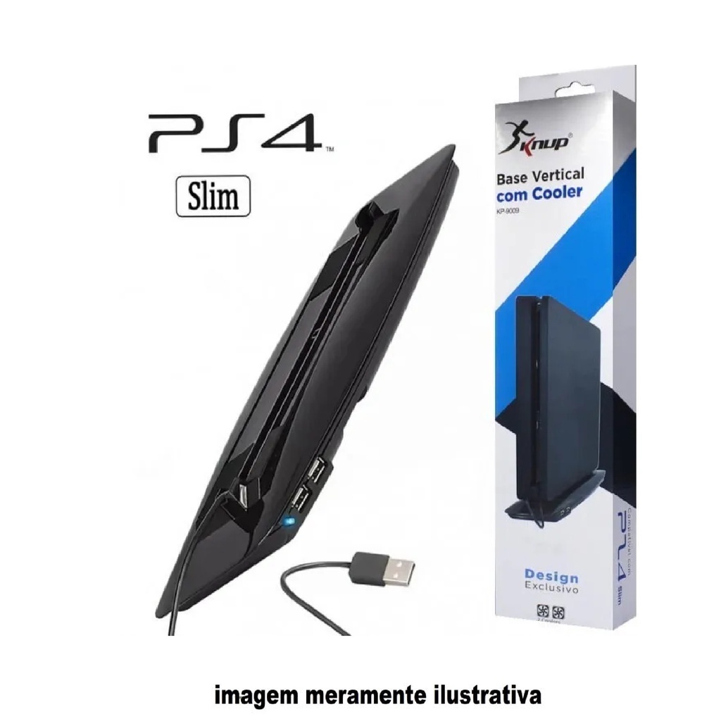 Kit Base Vertical Ps4 Slim E Fat 2 Cooler E Base Charge | Shopee Brasil