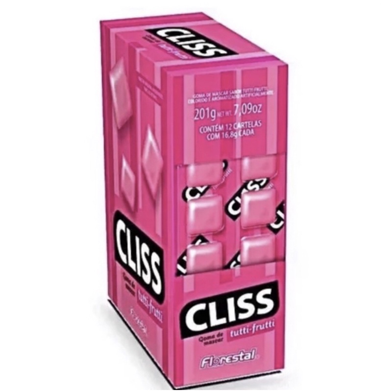 Chiclete Cliss Diversos Sabores Florestal- 12 Unidades | Shopee Brasil