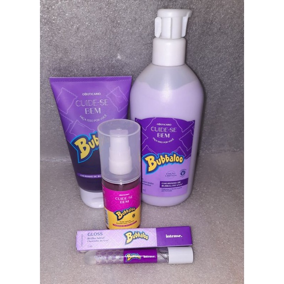 kit Bubbaloo Uva + body Splash Tutti-frutti Oboticário | Shopee Brasil