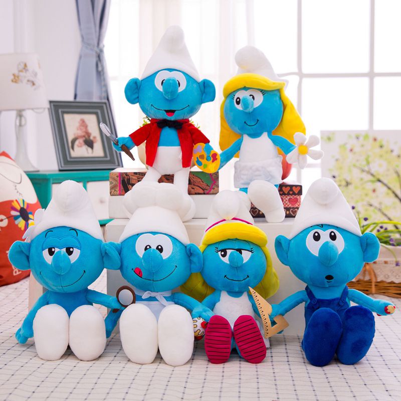 40cm Desenhos Animados Smurfs Artista Engenheiro Chef Modeg Brinquedos ...