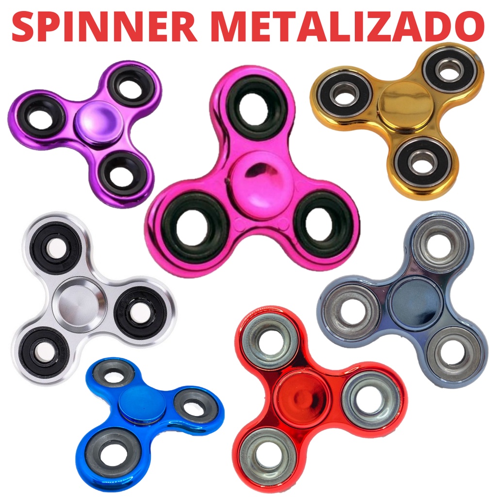 Fidget Toys - Hand Spinner Metalizado - Brinquedos - Diversas Cores ...