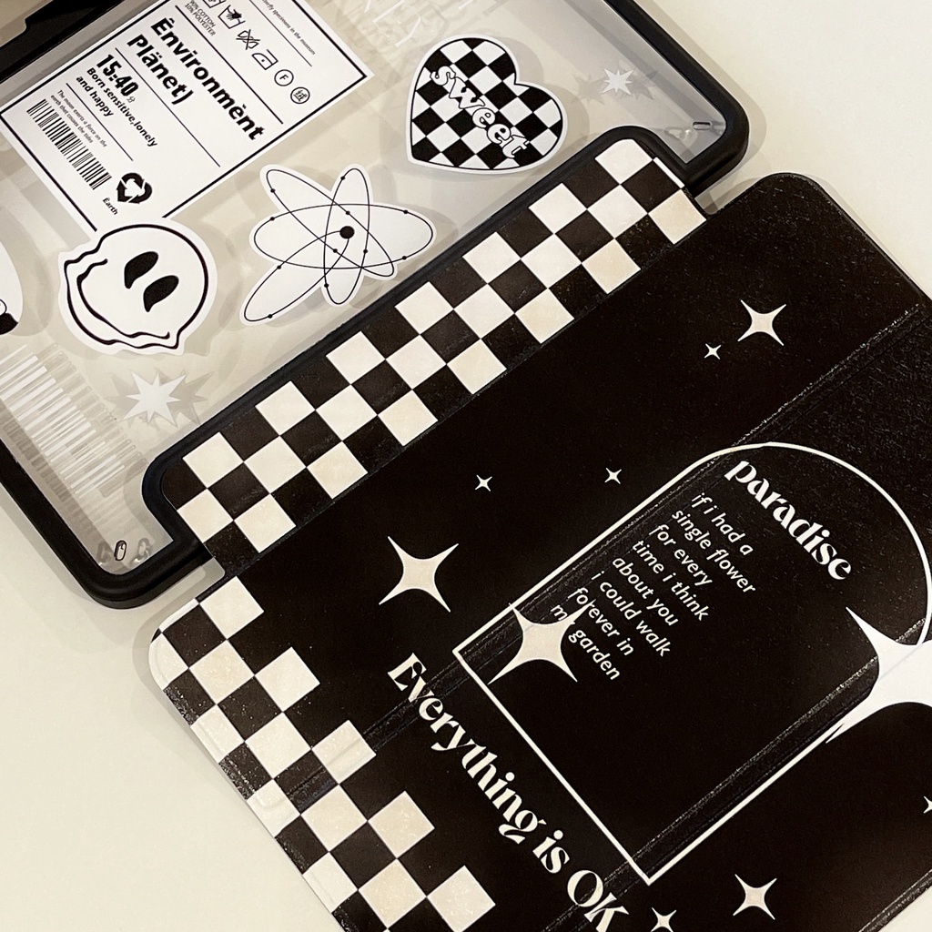 ipad Magnético Acrílico-Preto Caixa De Textura Para 2019 10,2 air 4 10,9 9,7 2024 13 tablet pro ...