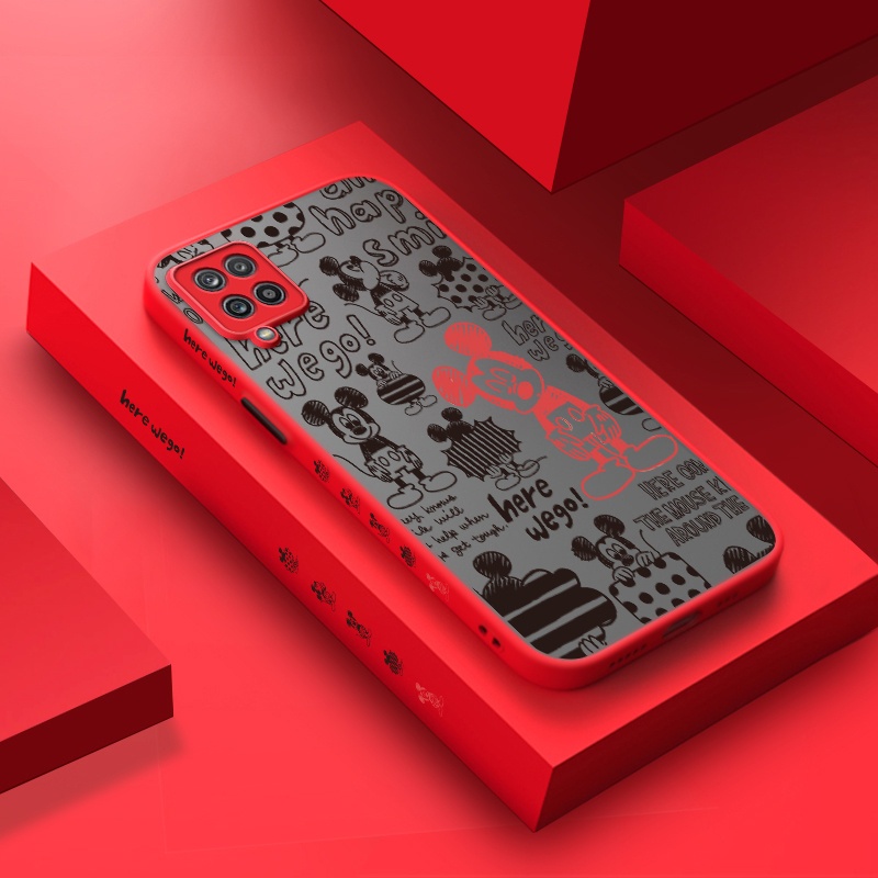 Para Samsung galaxy A12 4G 5G F12 M12 Caso Tide Marca Linha Mickey ...