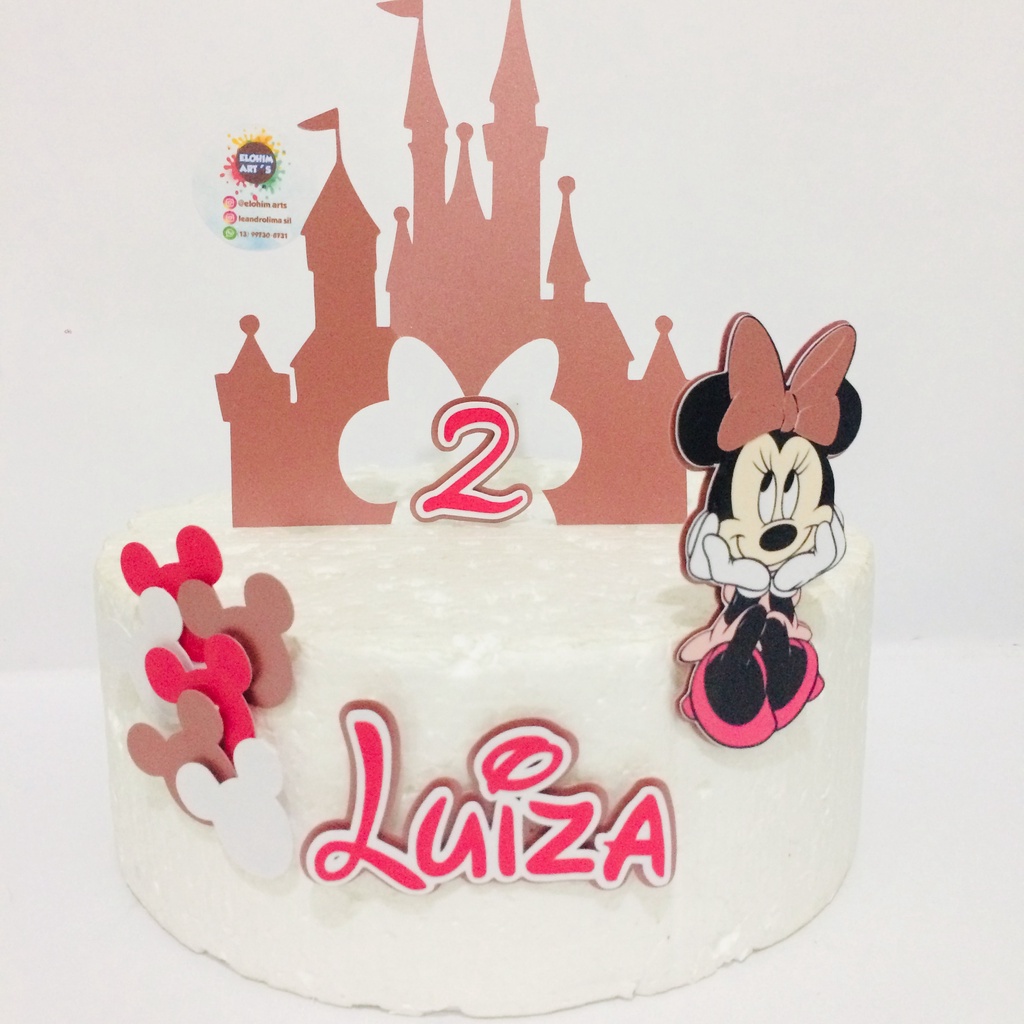Topper de bolo Minnie | Shopee Brasil