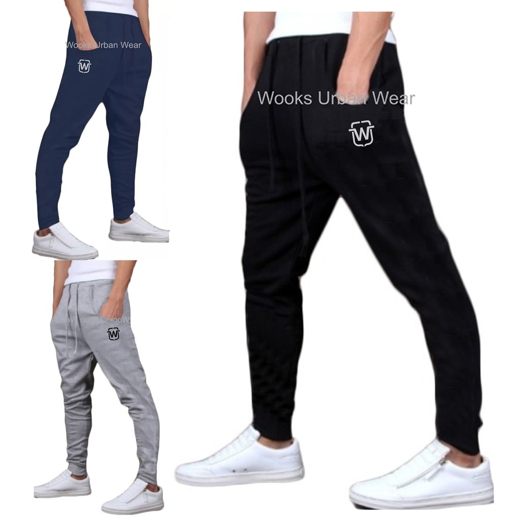 Calça Moleton Wooks Masculina Skinny Slim Sport Luxo WM5 | Shopee Brasil