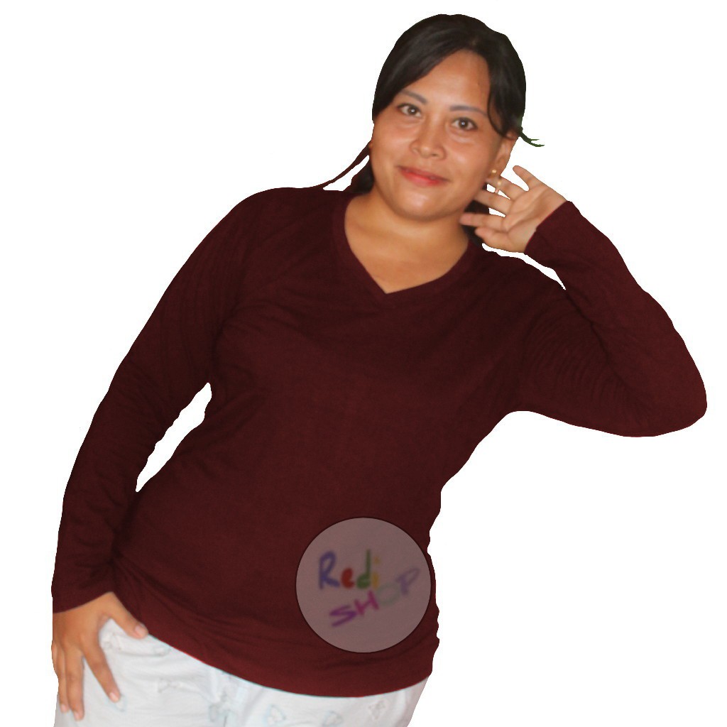 Belle Camisa De Manga Comprida Simples Jumbo Tamanho Grande Tamanho Grande Das Feminina Tops ...