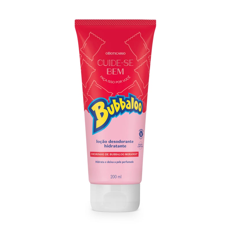 O Boticario Hidratante Corporal Bubbaloo Morango 200ml | Shopee Brasil