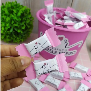 100 balas personalizada /papelaria personalizada com sua logo ou tema ...