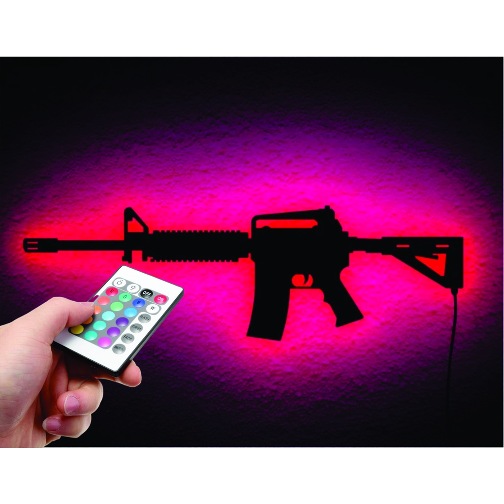 M4A1 Luminária Gamer Call of Duty Apex CS Go Fortnite Quarto Gamer ...