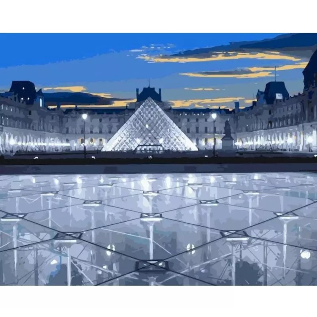 Kit Pintura Numerada - 40x50cm - Museu Louvre Paris França | Shopee Brasil
