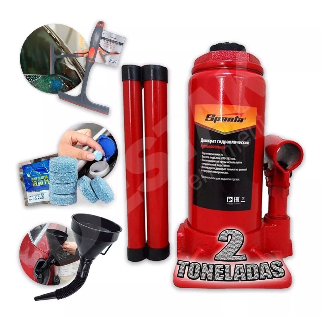 Macaco Garrafa 2 Toneladas + Funil + Kit P/limpar Para Brisa | Shopee ...