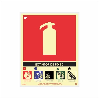 Placa de Sinalização Extintor Classe BC | Shopee Brasil