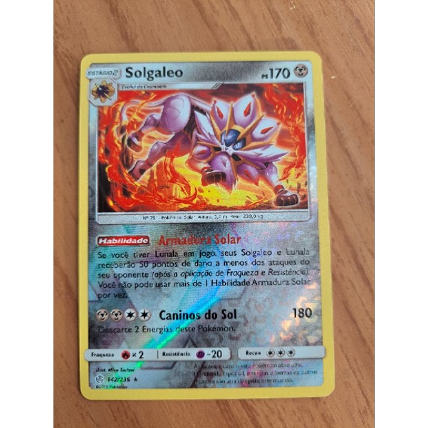 Card Pokémon Solgaleo Reverse Foil Original e Nova | Shopee Brasil