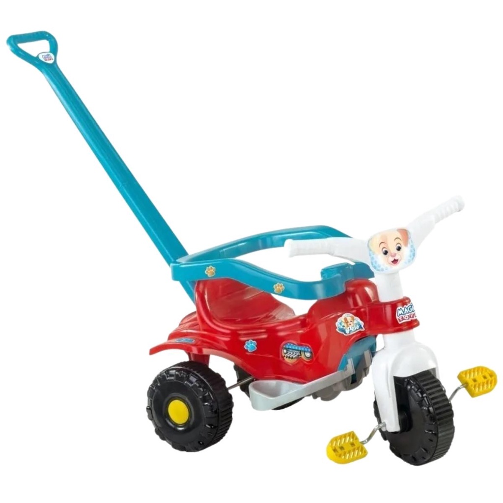 Triciclo Motoka Carrinho de Passeio Velotrol Infantil Azul | Shopee Brasil