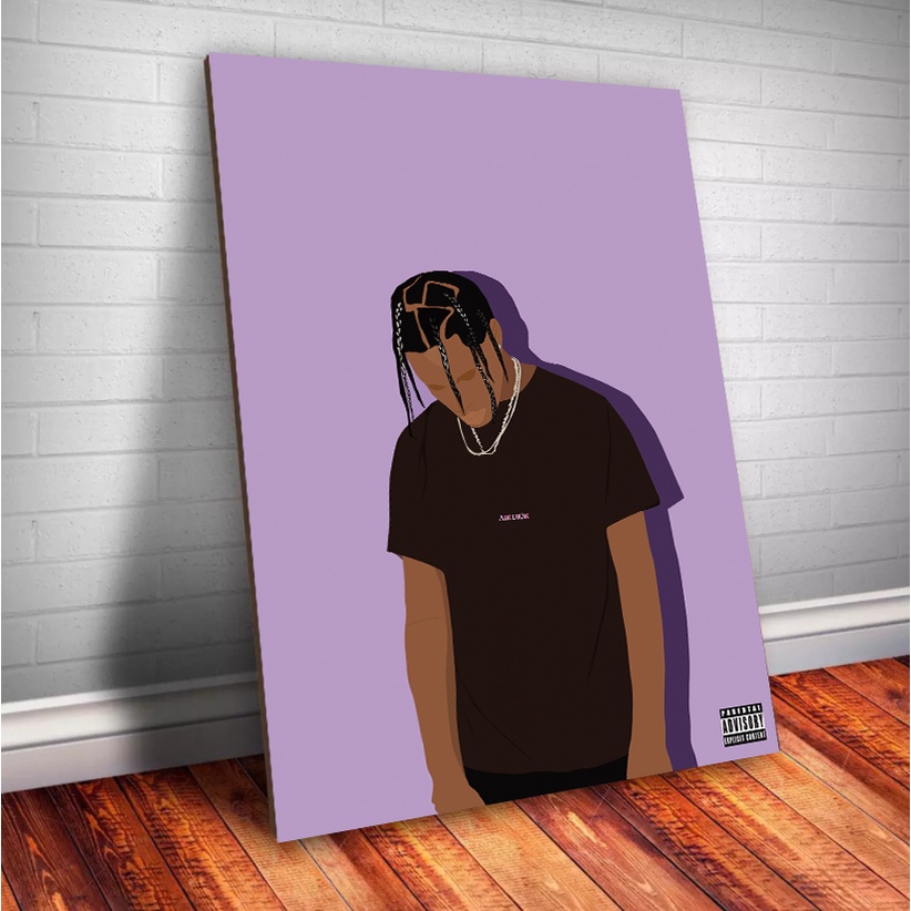 Placa decorativa MDF Travis Scott (28x20 A4) Quadro parede & decoração ...