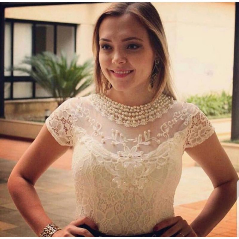 Body bory feminino Renda com pérolas renda com bojo | Shopee Brasil